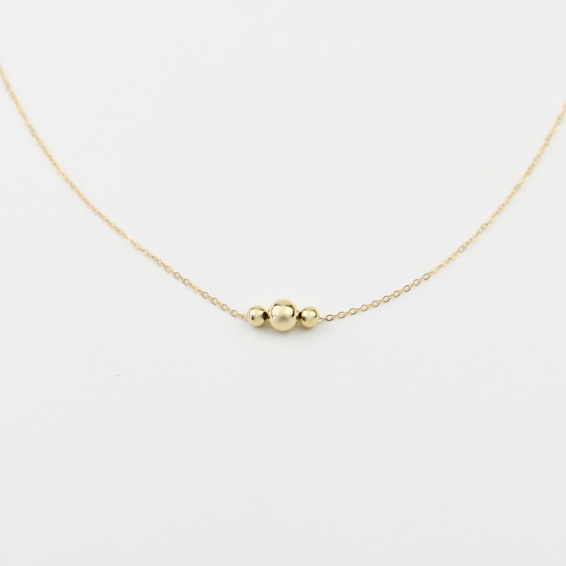 14K Gold Delicate Necklace. 14K Gold Dainty Necklace. 14K Gold - Etsy
