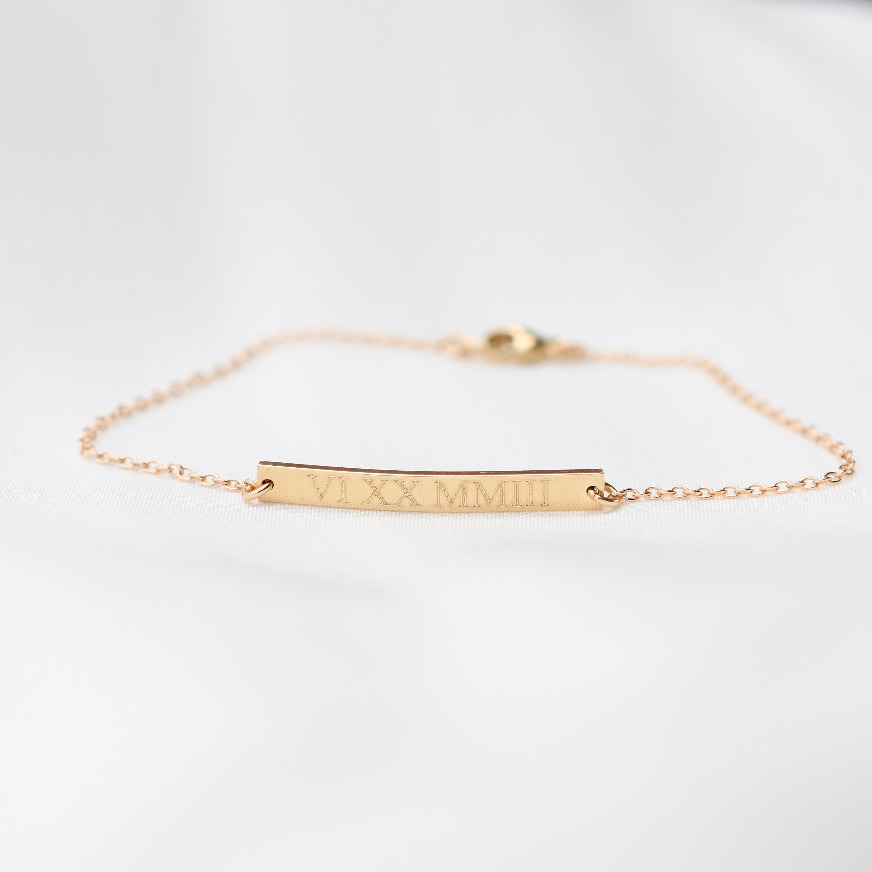 Solid gold bar bracelet store