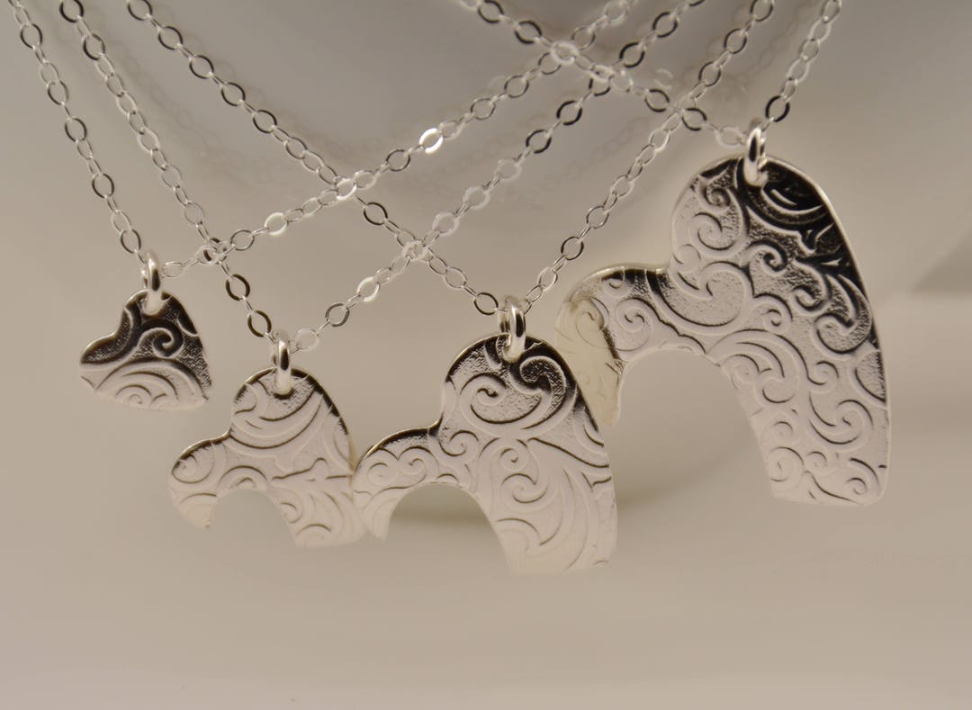 4 Generations Necklace Set, Great Grandmother Grandmother Mother ...