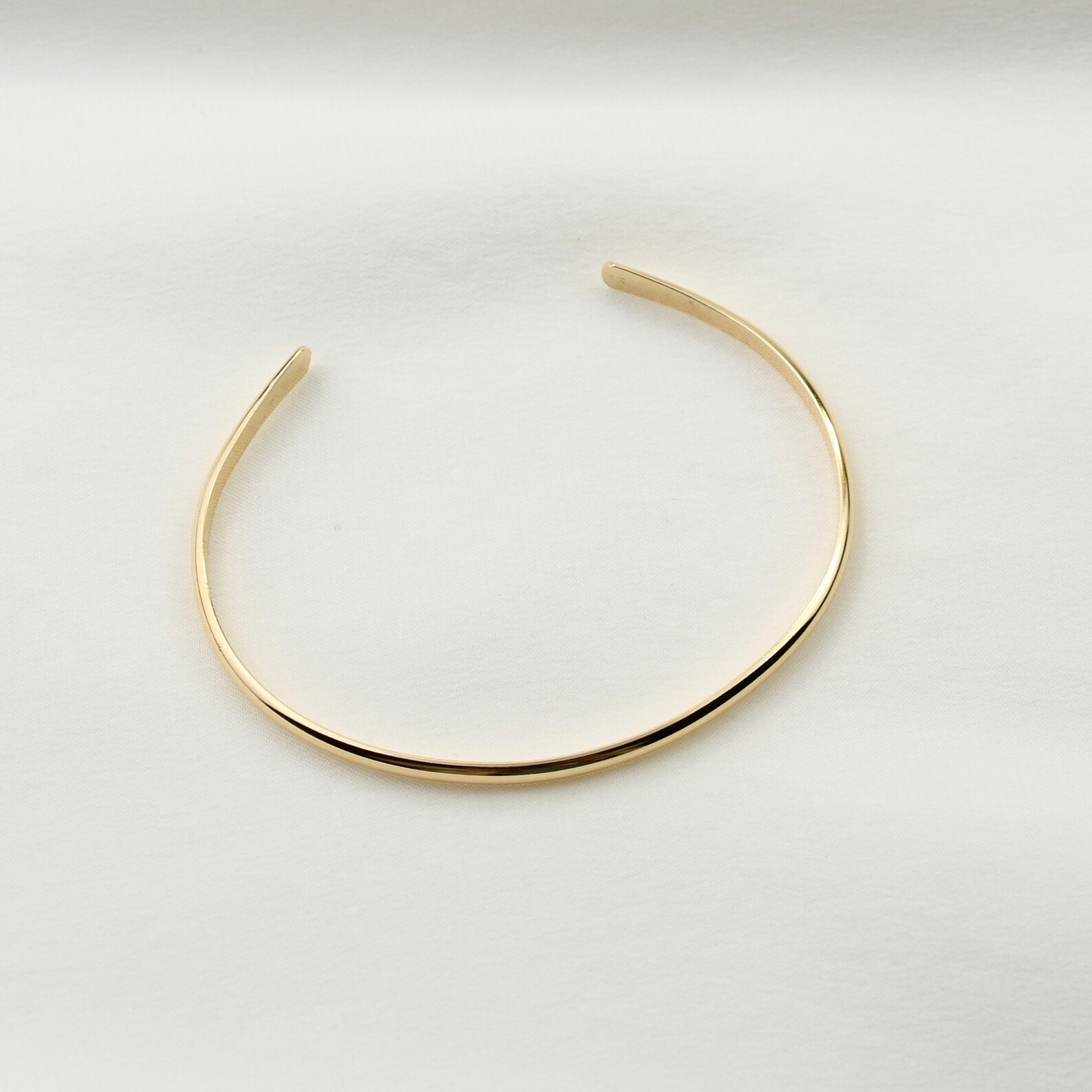 14K Solid Gold Cuff Bracelet Minimalist Cuff Bracelet - Etsy