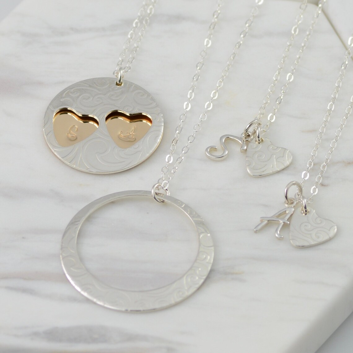 Generations Necklace Set. Three Generations Gift. Grandmother - Etsy