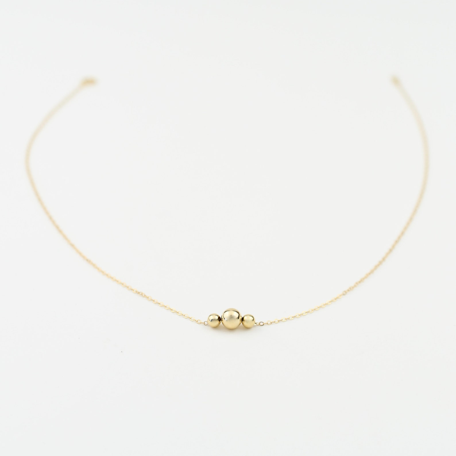 14K Gold Delicate Necklace. 14K Gold Dainty Necklace. 14K Gold | Etsy