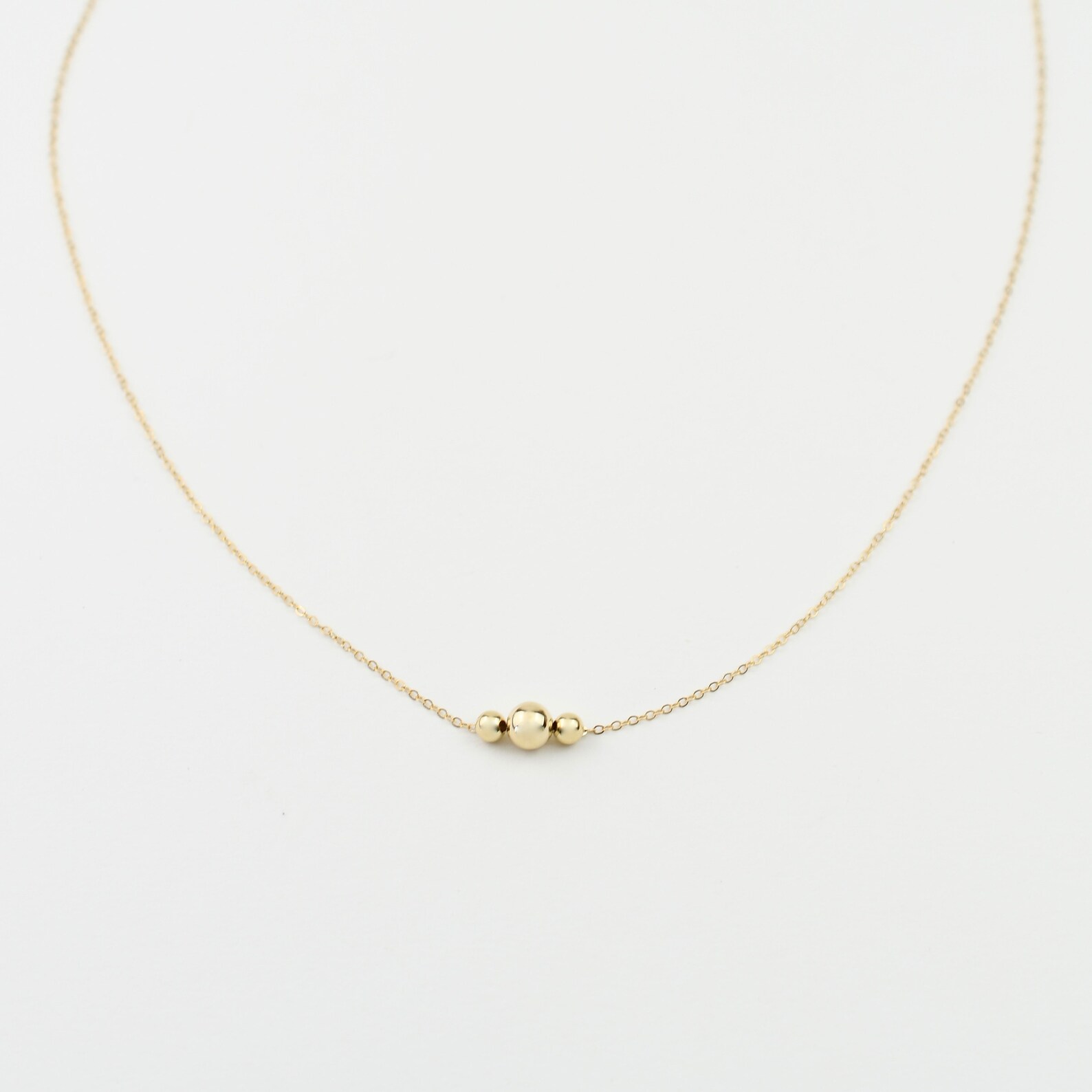 14K Gold Delicate Necklace. 14K Gold Dainty Necklace. 14K Gold | Etsy