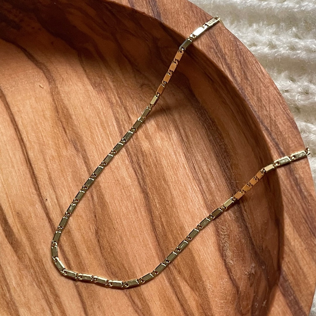 14k Gold Chain Bracelet - 14K Gold Lumina Chain Bracelet - Etsy