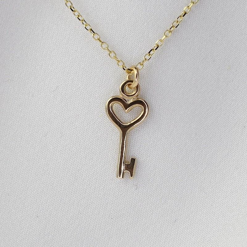 Heart Key Necklace - Etsy