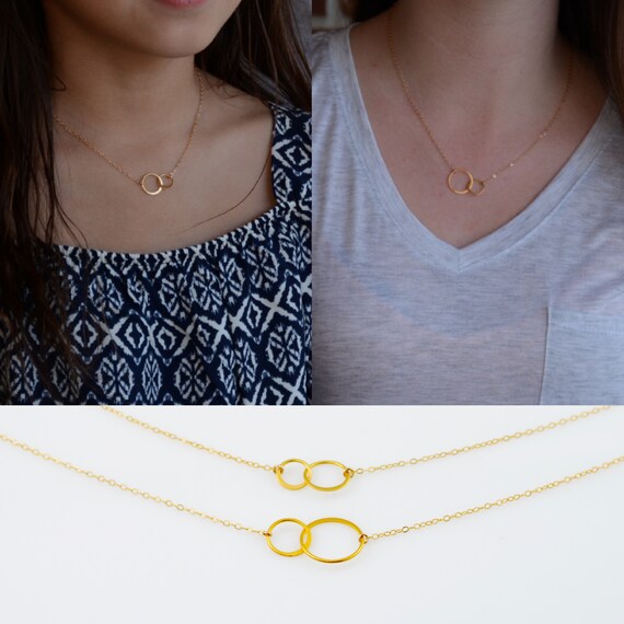 Mother Daughter Link Necklace Set. Mother Daughter Matching | Etsy