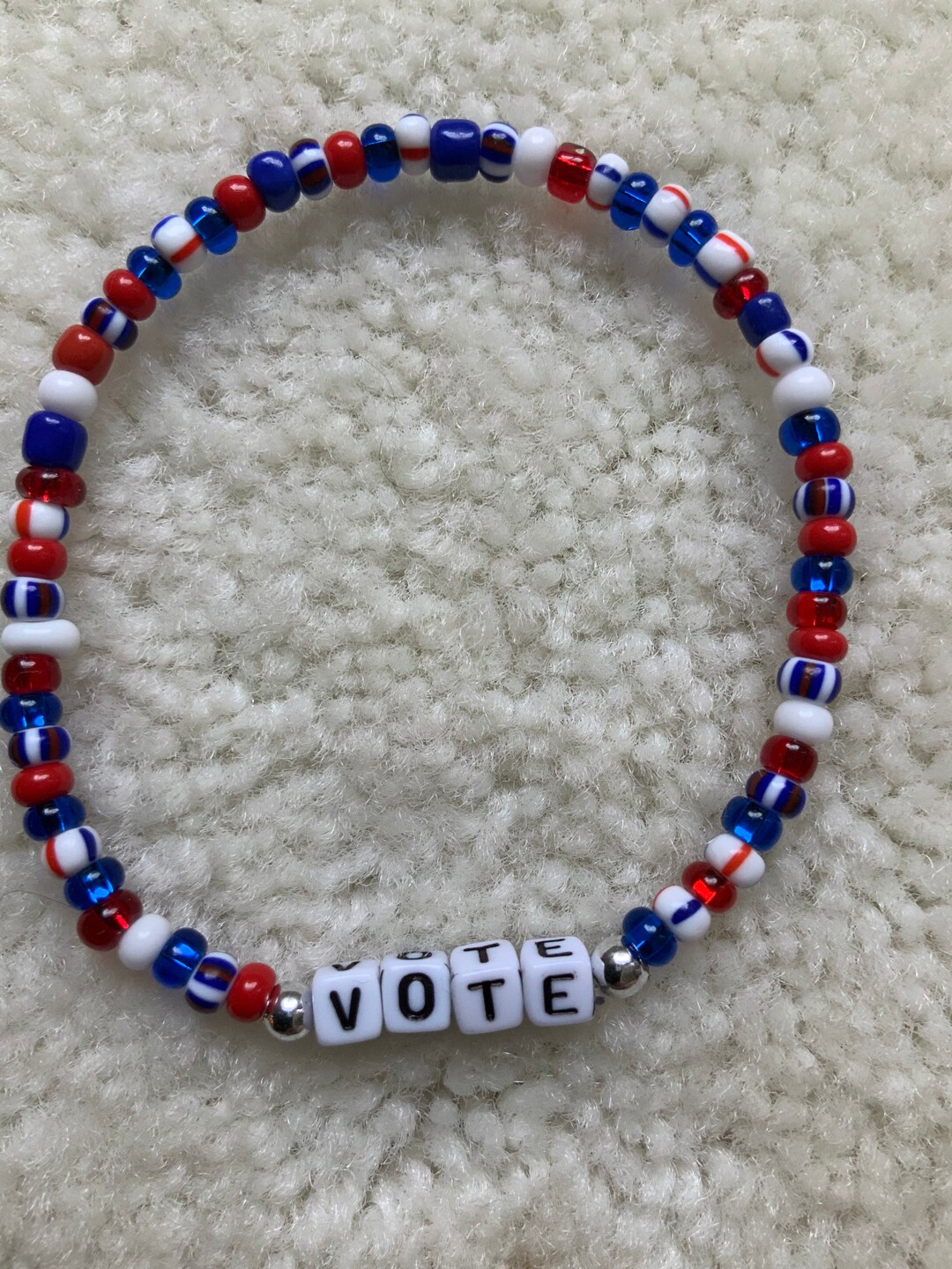 I AM VOTING! Seed Beaded Bracelet - Etsy