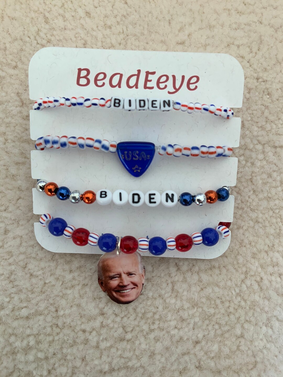 I SUPPORT BIDEN Set of 4 Stackable Beaded DEMOCRATIC Partybracelets - Etsy
