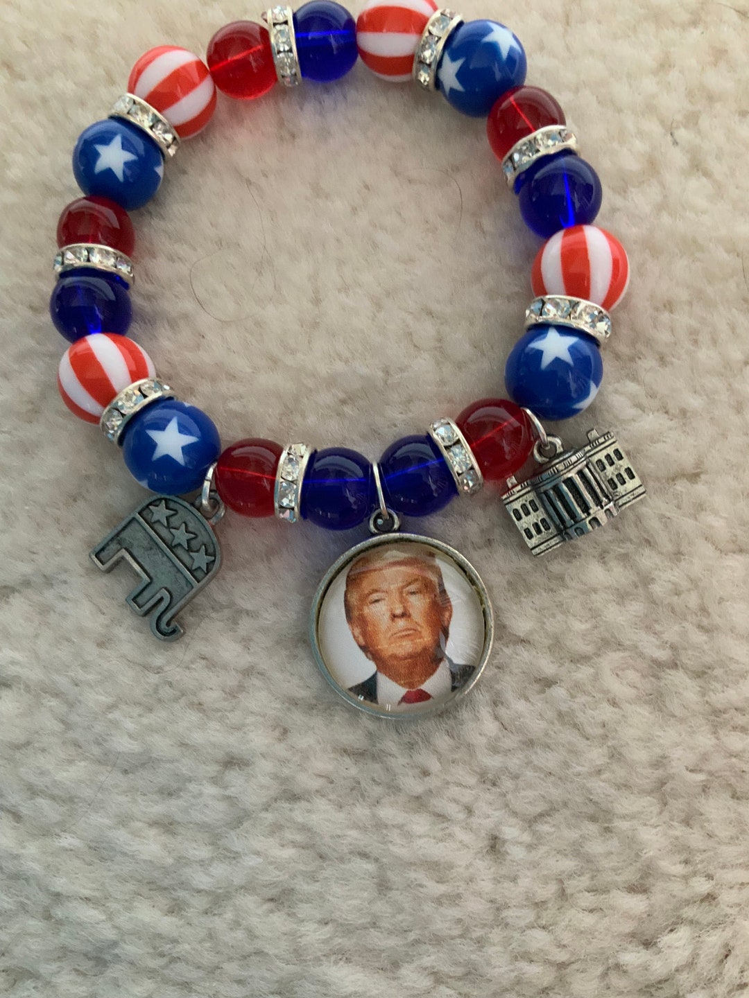 I SUPPORT TRUMP! Beaded REPUBLICAN Party Bracelet - Etsy