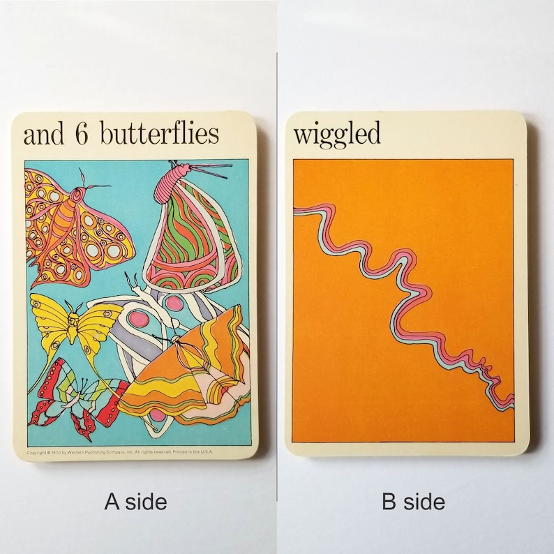 Action Word Verb Flash Card Vintage MOMA Art Card Colorful | Etsy