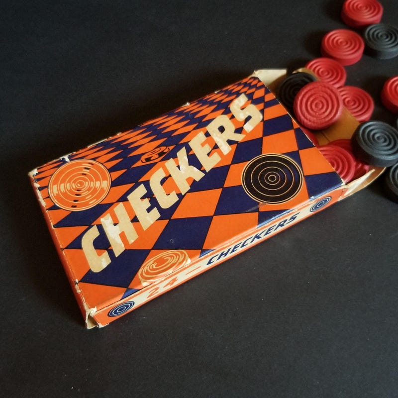 Red Checkers - Etsy