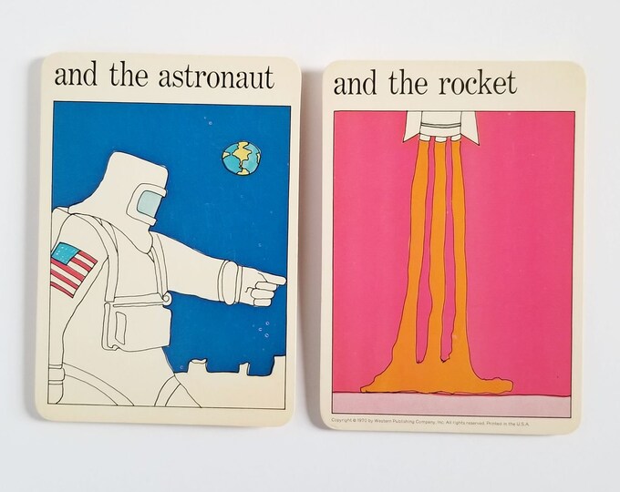 Astronaut and Rocket Vintage Space Travel MOMA Art Cards - Etsy