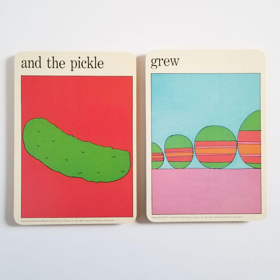 The Pickle Grew - Vintage MOMA Art Cards - Fun Quote Prints - Food Art ...