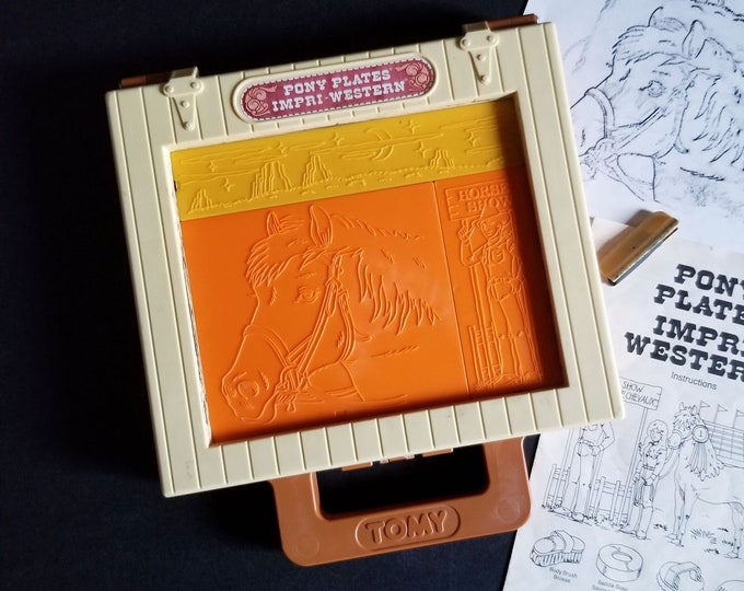 Tomy Pony Plates - 80s Vintage Printmaking Kit in Carry Case W 15 ...