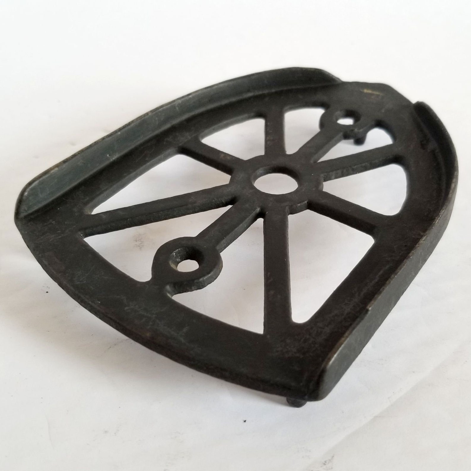 Set of 3 Black Cast Iron Trivets Vintage Flat Iron Trivets | Etsy