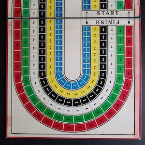 Steeplechase Game Board - Vintage Parker Brothers Horse Race Track Game ...