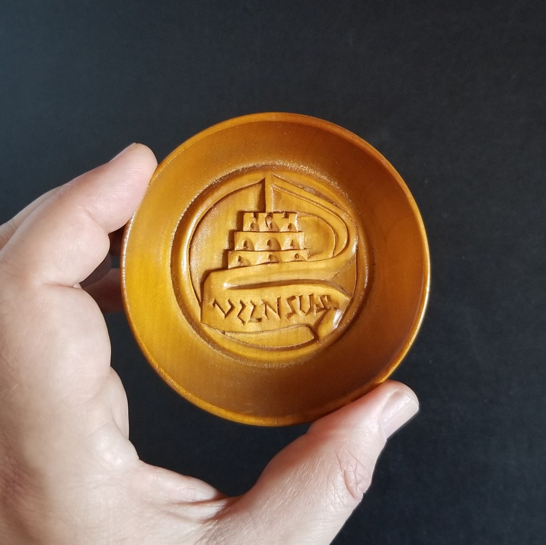 Carved Wood Lithuanian Souvenir of Gediminas Castle Tower - Vintage ...