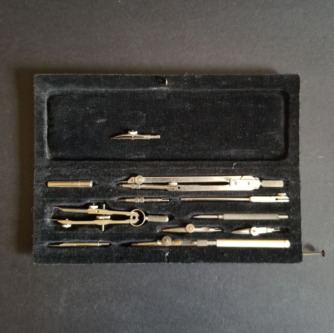 Boxed Set of Mechanical Drawing Tools & Ruling Pens - Vintage 565 Made ...