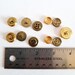 Gold Nautical Buttons Mixed Lot of 11 Vintage 13 to 19 Mm Metal ...