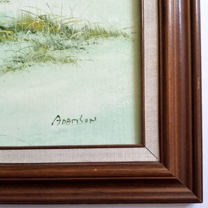 Coastal Beach Scene Painting With Seagulls - 20x16" Vintage Framed Oil ...