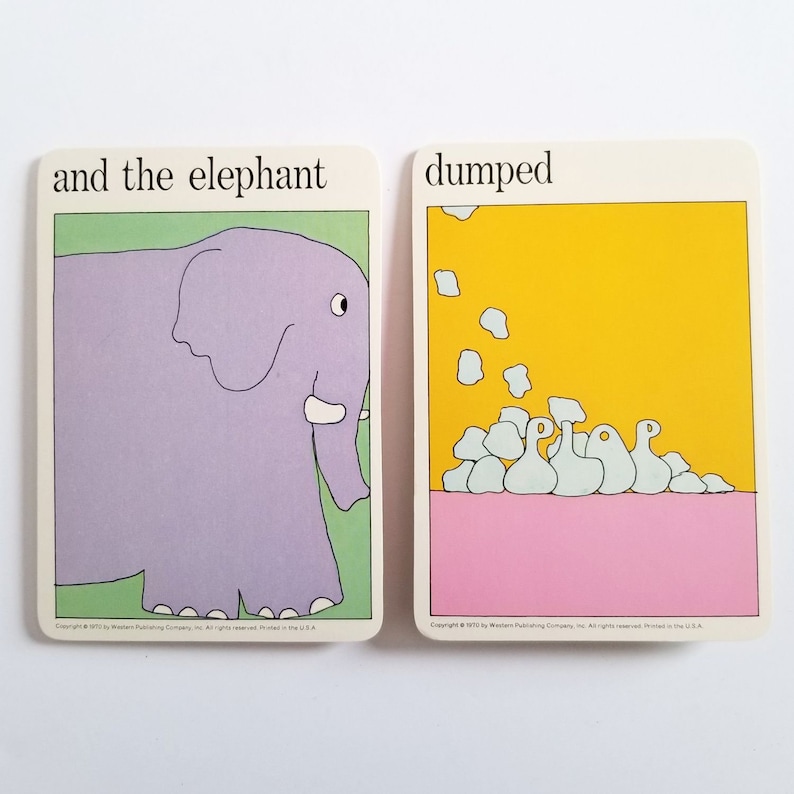 The Elephant Dumped Vintage MOMA Art Cards Zoo Animal Art | Etsy