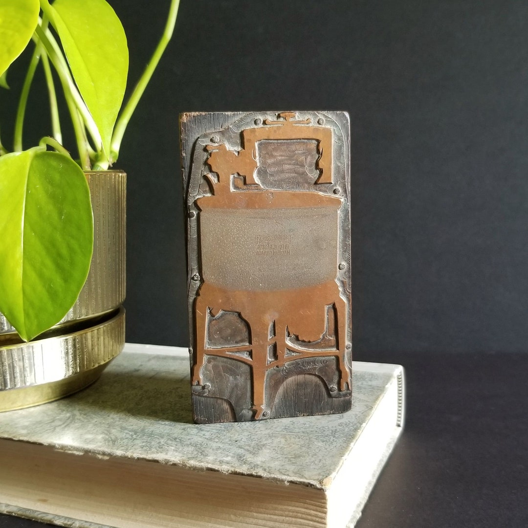 Wringer Washing Machine Printing Block - Vintage Copper Printers Plate ...