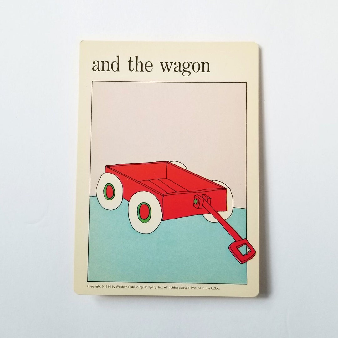 The Red Wagon - Vintage Moma Art Card - Colorful Pop Art Print - Toy ...