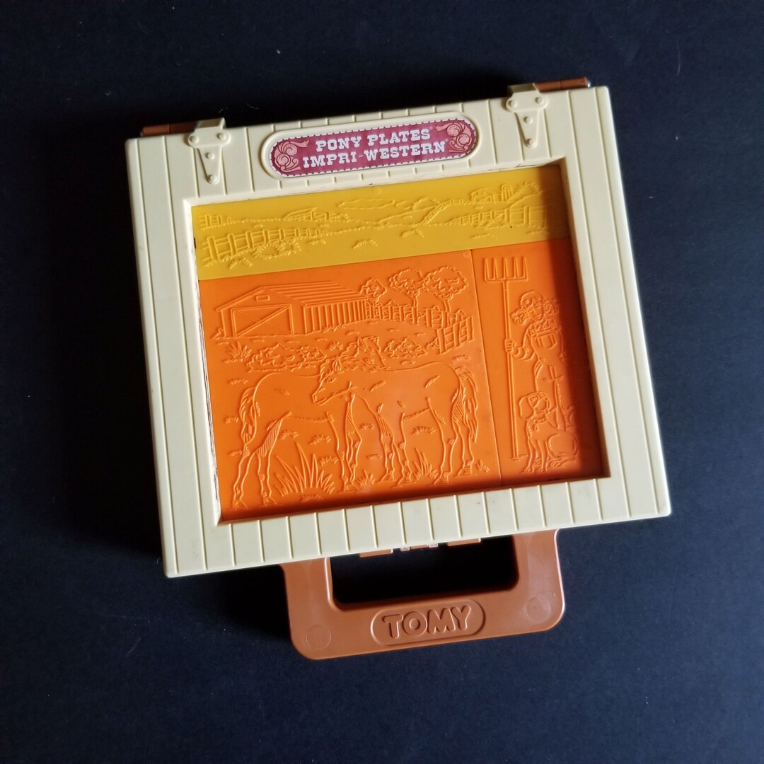 Tomy Pony Plates 80s Vintage Printmaking Kit in Carry Case W 15 Double ...
