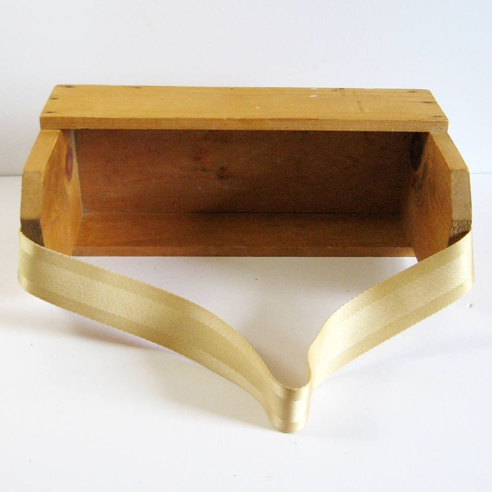 Wood Tool Box w Long Shoulder Strap Handle Vintage Wood | Etsy