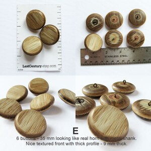 Large Faux Horn Buttons Vintage 2 Hole or Shank Buttons | Etsy