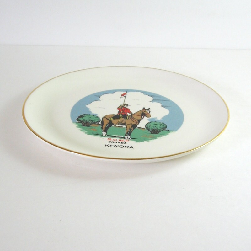 RCMP Souvenir China Plate Vintage Royal Canadian Mounted | Etsy
