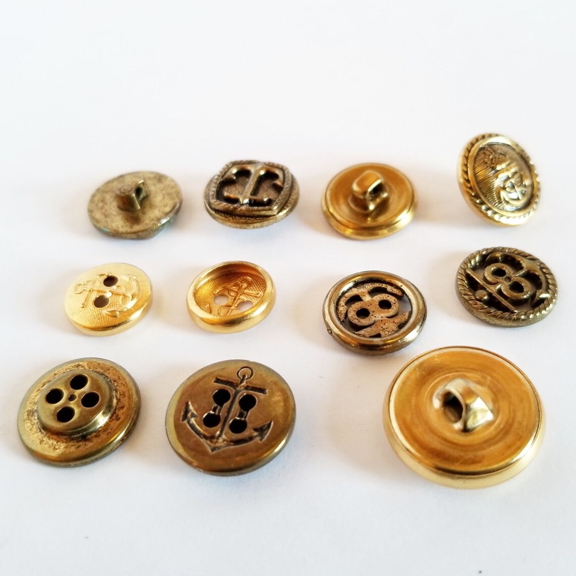 Gold Nautical Buttons Mixed Lot of 11 Vintage 13 to 19 Mm - Etsy