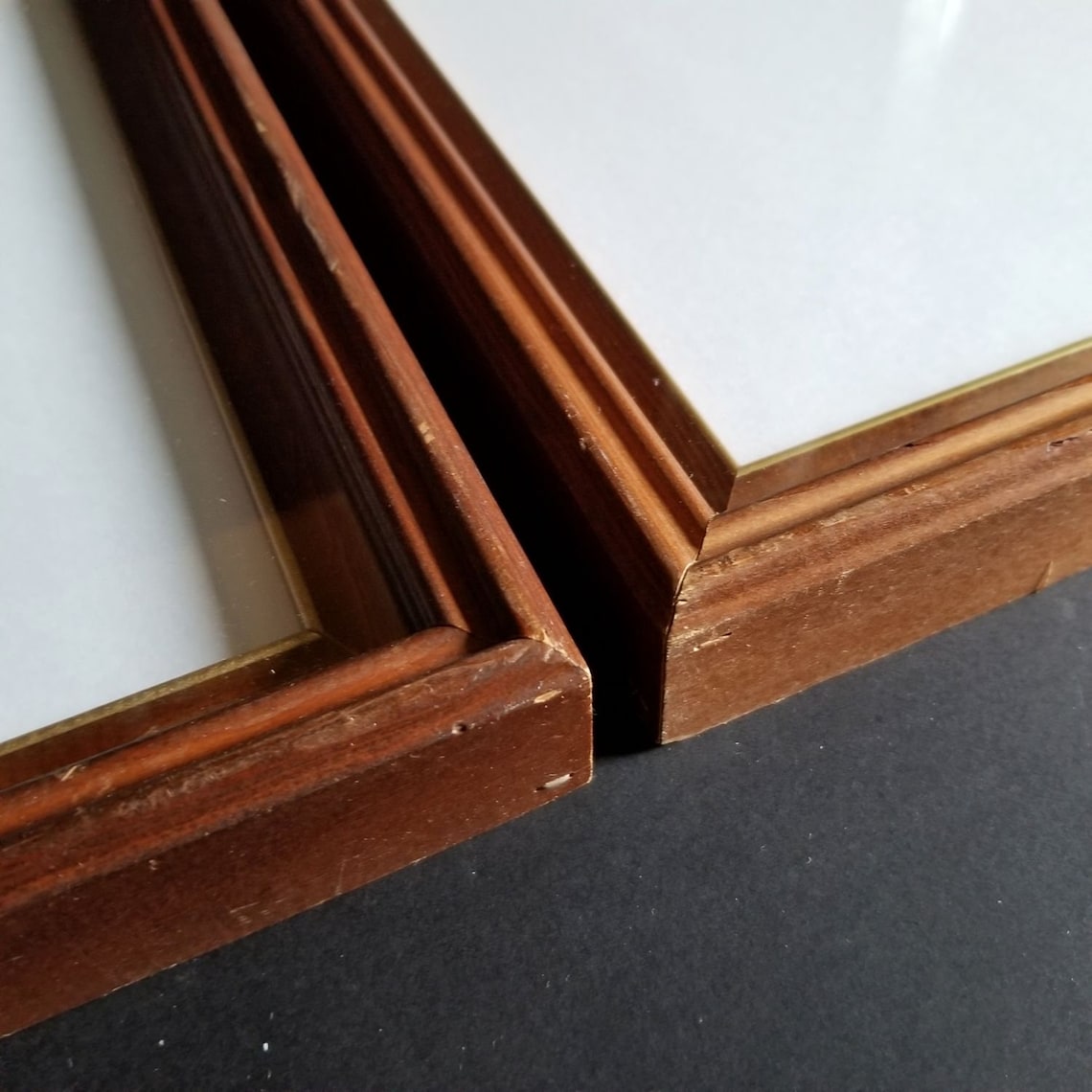 Wood Shadow Box Frame With Glass Vintage 8x10 or - Etsy