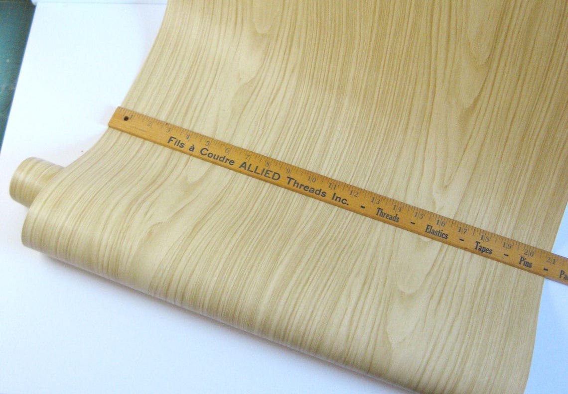 Wood Grain Wallpaper 1 Roll of Vintage Vinyl Coated Italian | Etsy