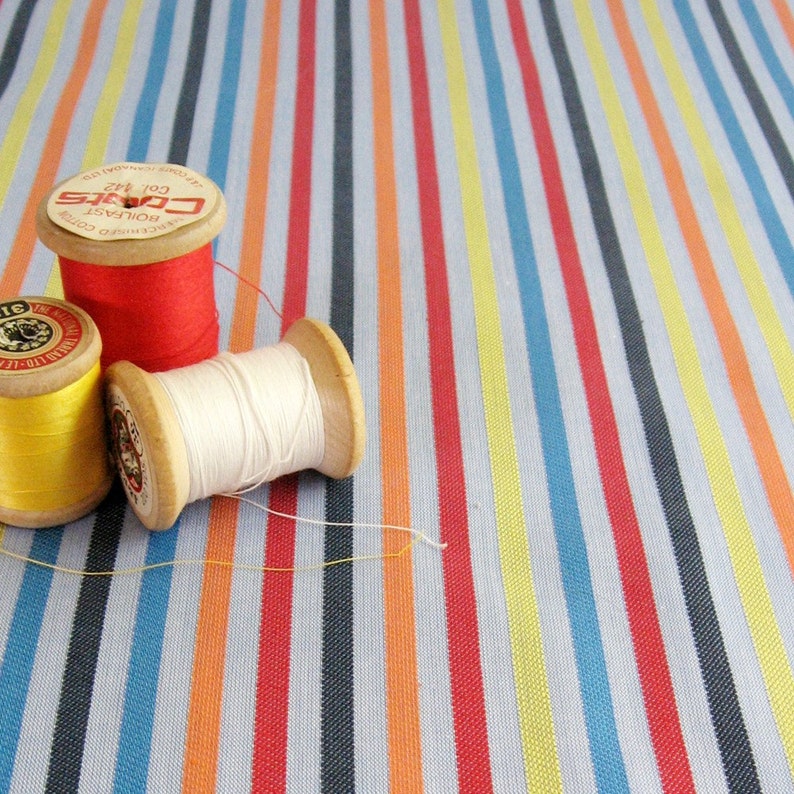 Blue Multicolor Stripe Shirt Fabric 2 Yards x 58 Wide | Etsy