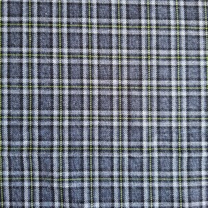 Blue Check Fabric - 1.1 Yards X 59"w Plaid Twill Weave Fabric Remnant ...