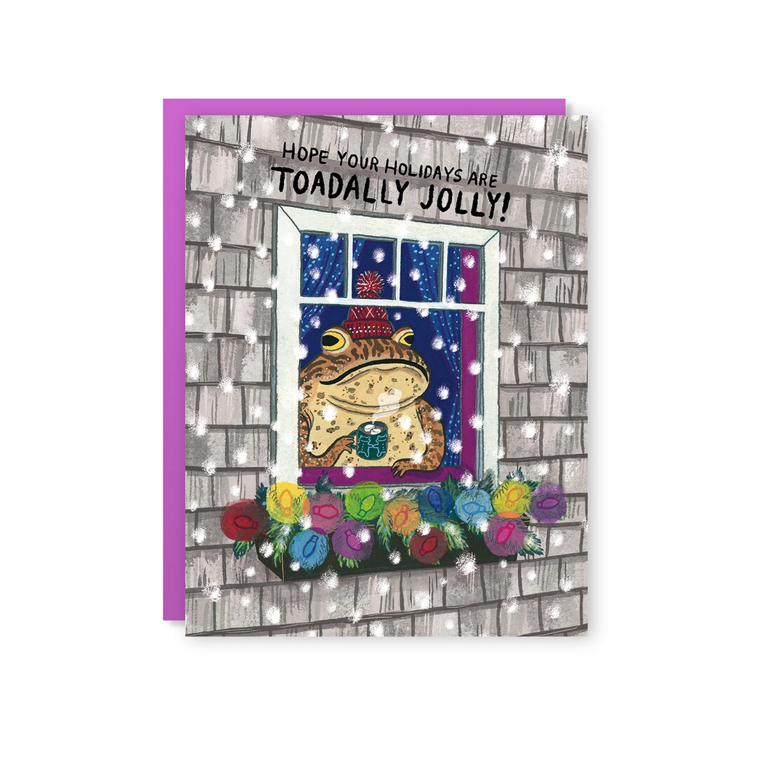 Holiday Toad Card - Etsy