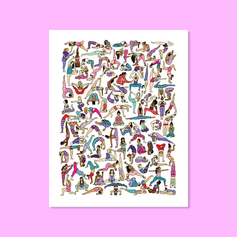 Yoga Babes Print - Etsy