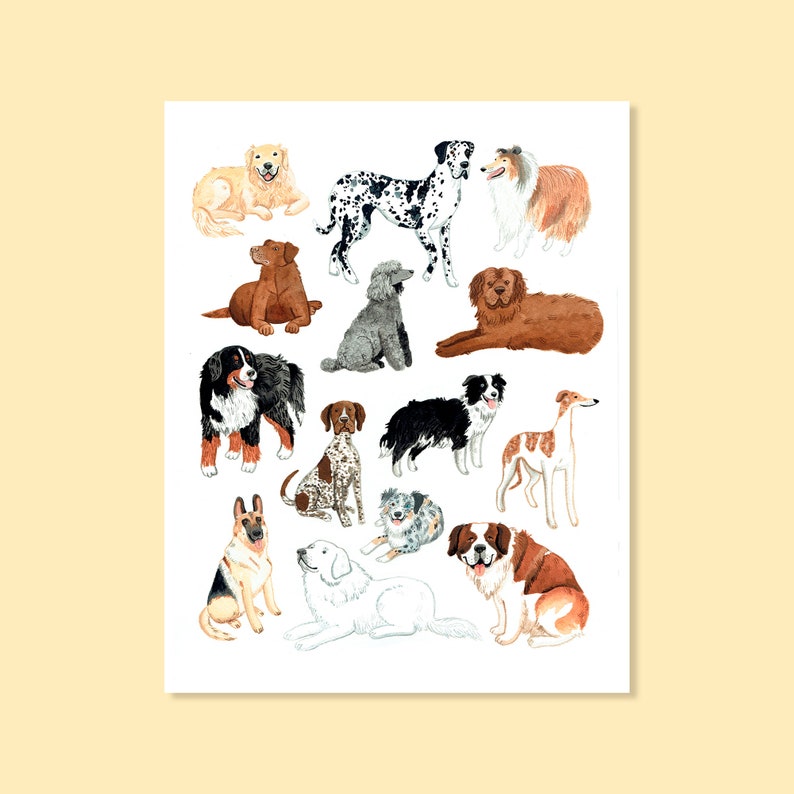 Large Dog Print - Etsy