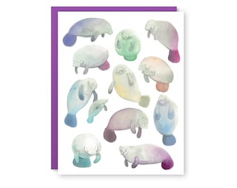 You Are a Gift to Hu-manatee Greeting Card - Etsy
