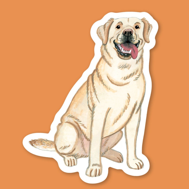 Yellow Labrador Sticker - Etsy