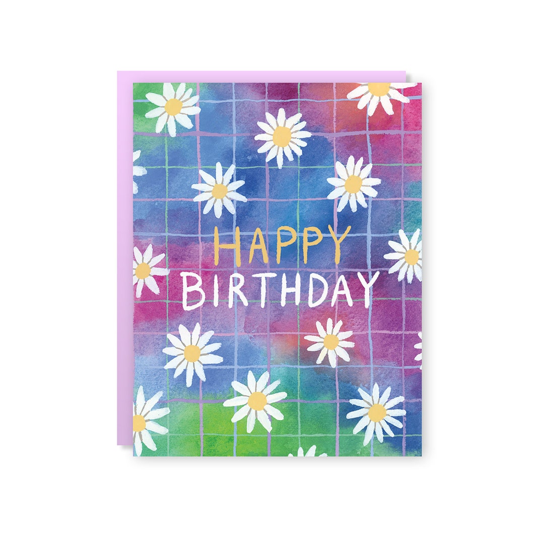 Daisy Birthday Card - Etsy