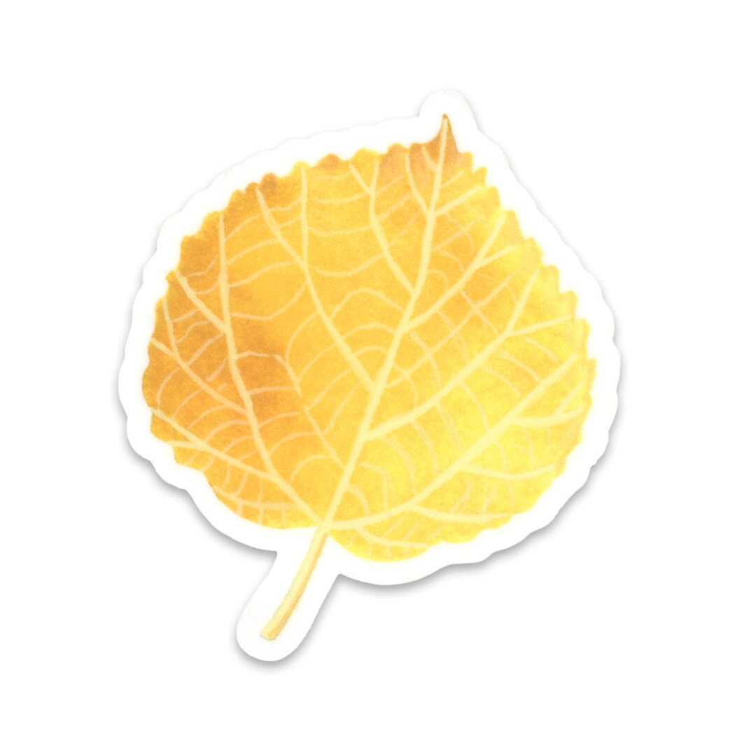 Aspen Leaf Sticker - Etsy