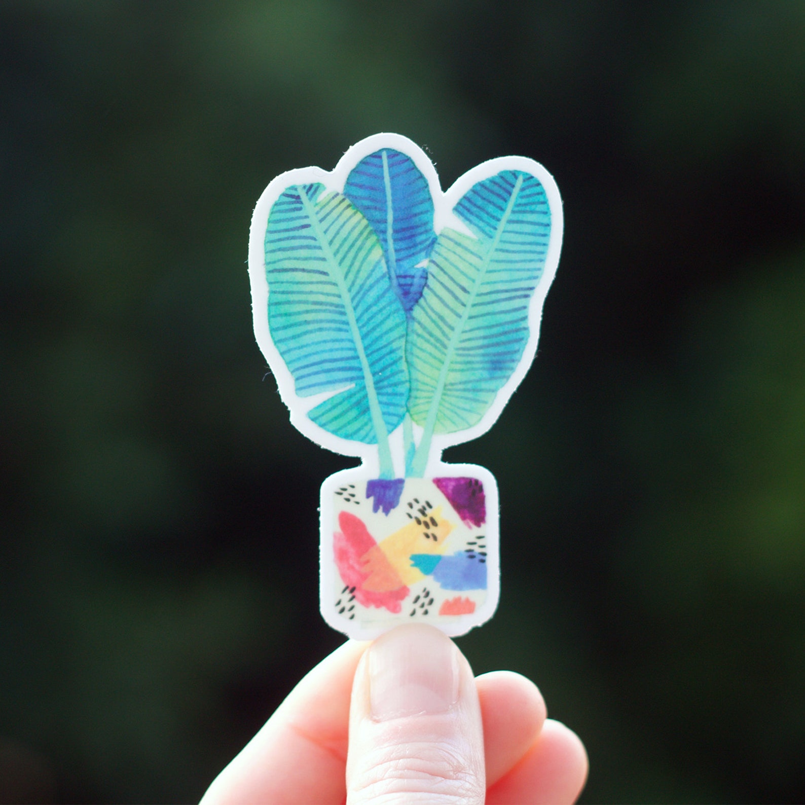 Banana Leaf Sticker - Etsy