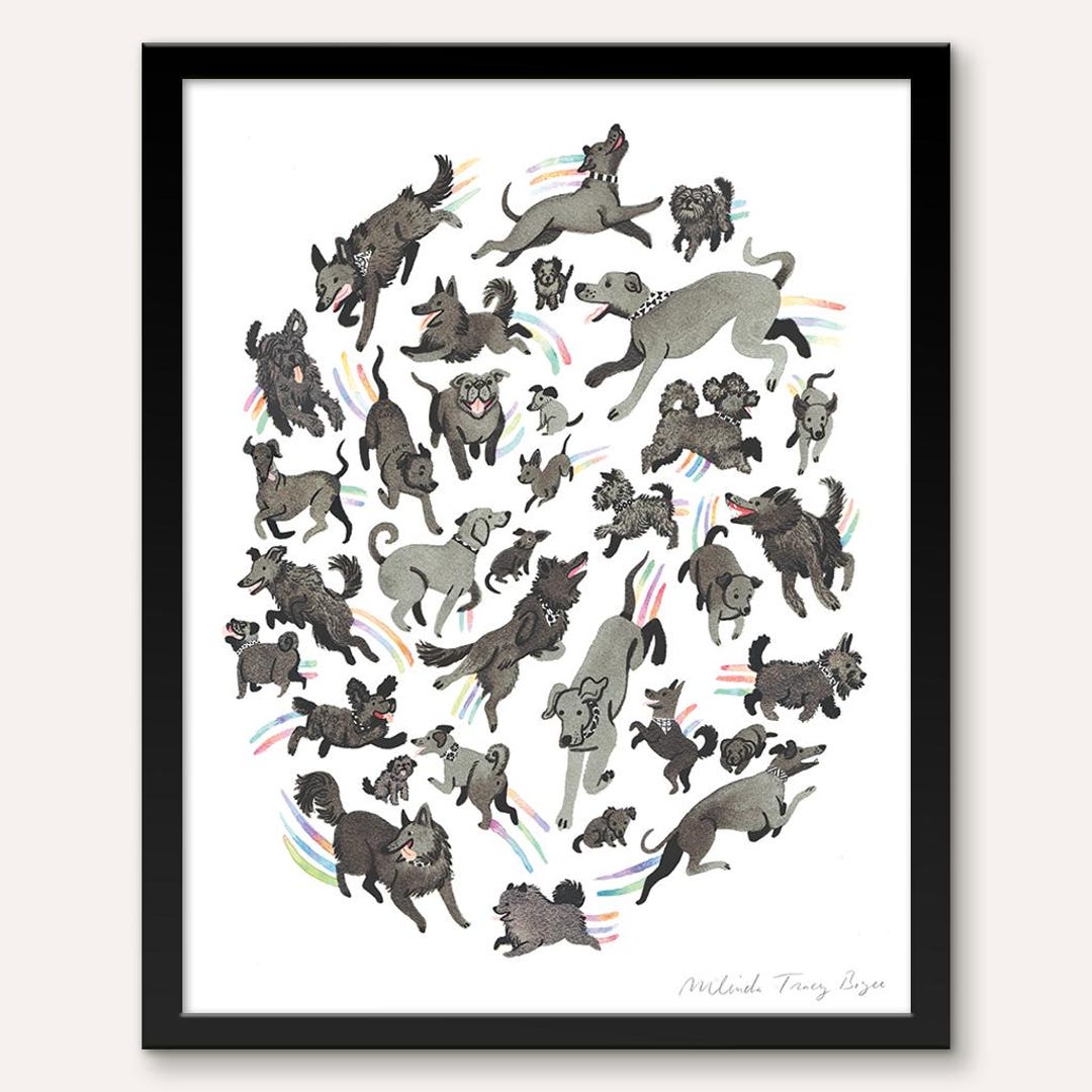 Good Luck Dogs Print - Etsy