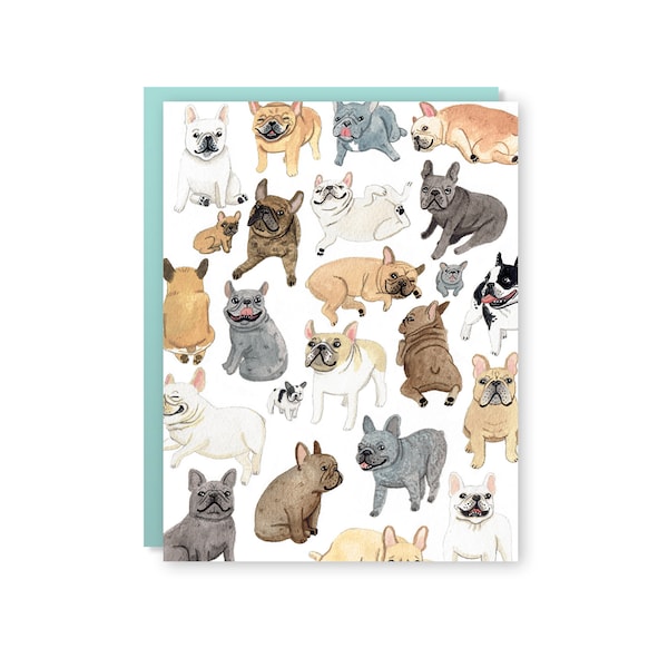 French Bulldog Card - Etsy