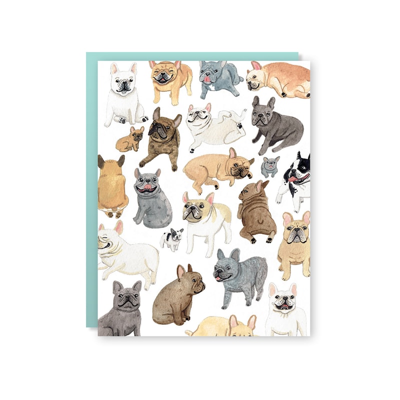 French Bulldog Card - Etsy