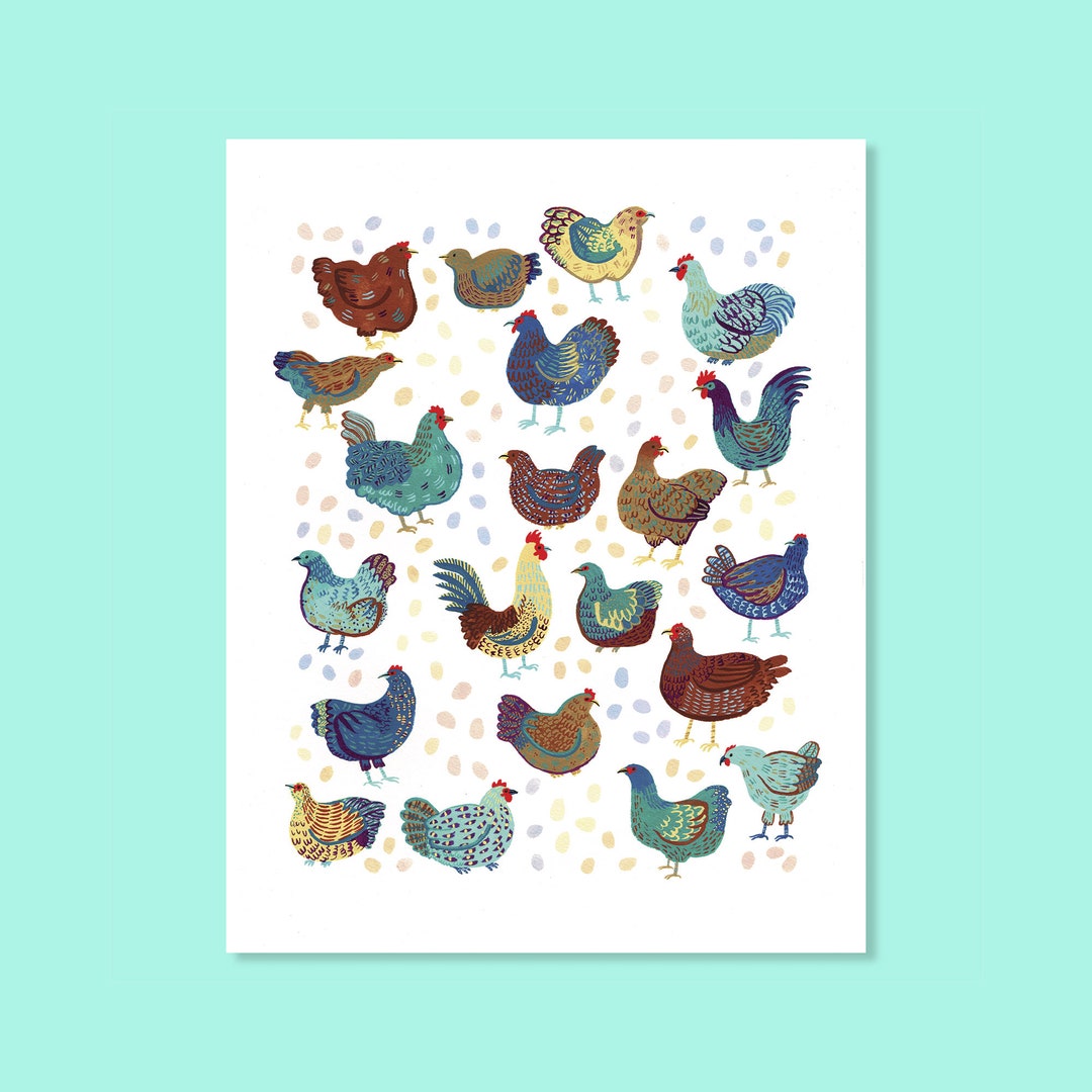 Chicken Crew Print - Etsy