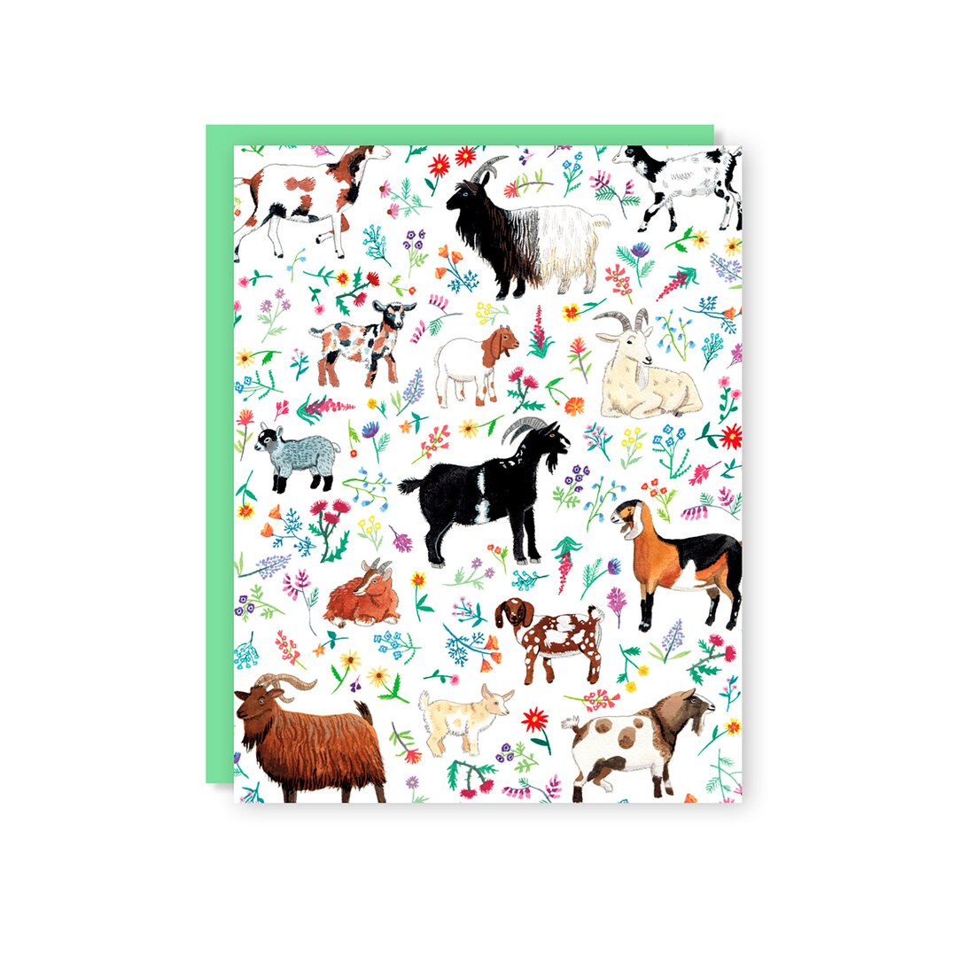 Goats Galore Card - Etsy