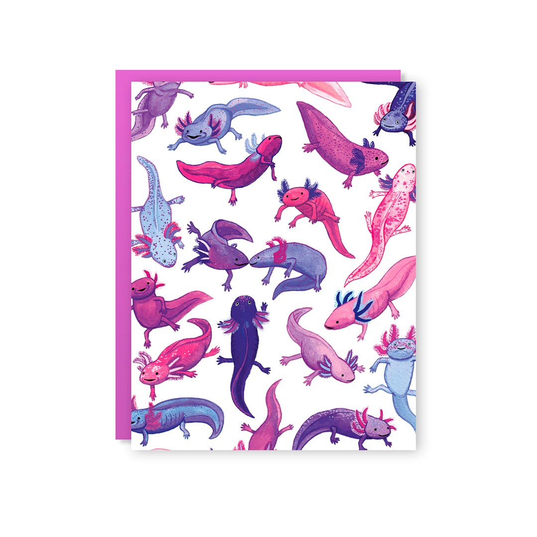 Axolotl Card - Etsy